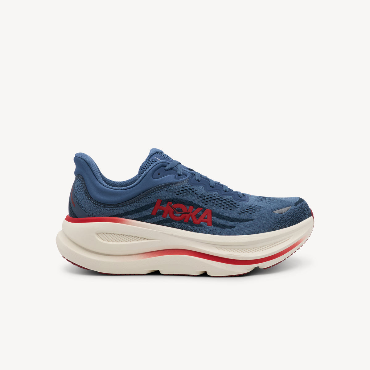 Hoka Bondi 9 Thunder Cloud / Vermillion Mens